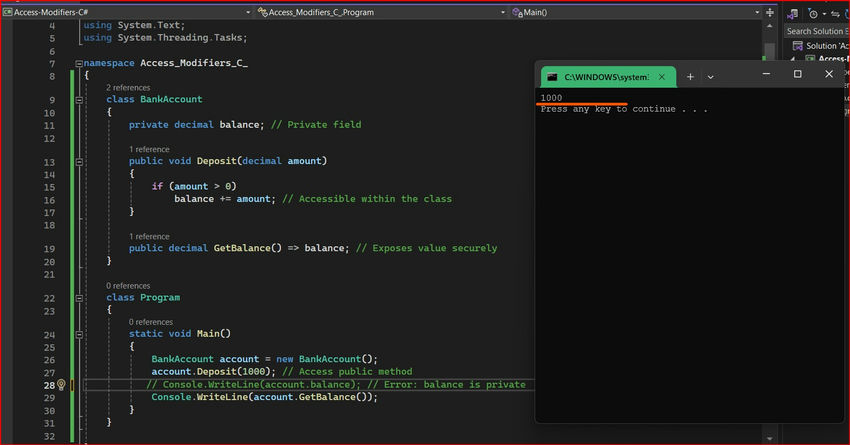 Understanding Access Modifiers in C#